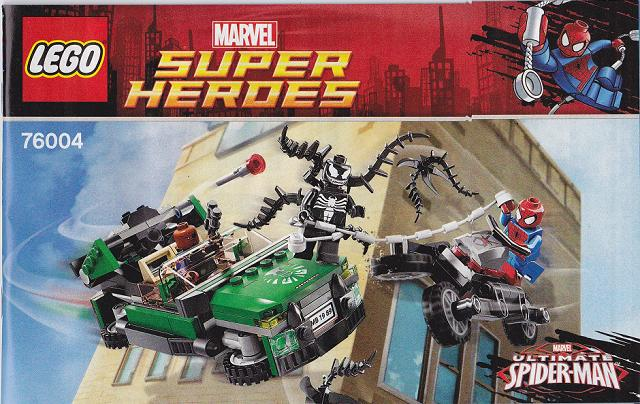 Instructions for Set 76004 Spider-Man: Spider-Cycle Chase – Bricker King