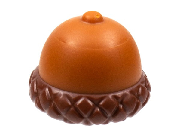 Minifigure, Headgear Hat, Acorn with Reddish Brown Cupule Pattern ...