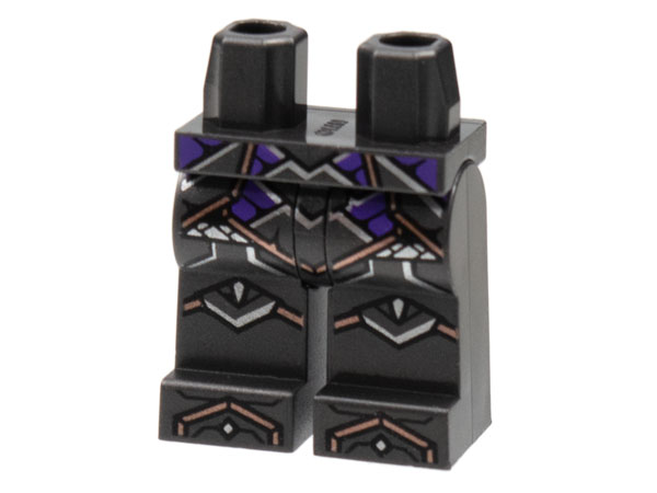 Hips and Legs with Copper and Silver Panel Lines, Dark Purple Trim Pat ...