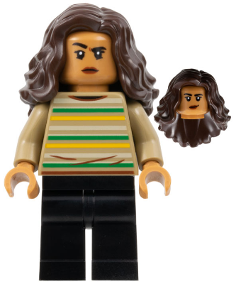 MJ (Michelle Jones), Dark Tan Striped Sweater, Dark Brown Wavy Hair ...