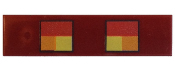 Tile 1 x 4 with Red, Orange and Yellow Squares Minecraft Magma Cube Ey ...