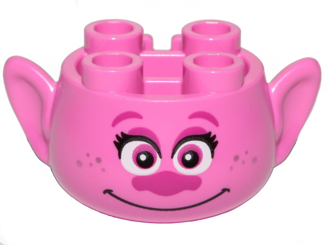 Minifigure, Head, Modified Trolls Poppy Pattern – Bricker King