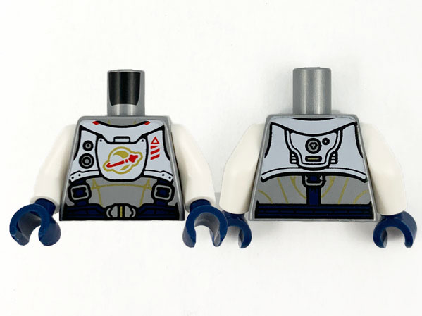 Torso Spacesuit with Gold Lines, Dark Blue Harness with Silver Buckles ...