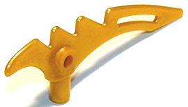 Minifigure, Weapon Crescent Blade, Serrated with Bar – Bricker King