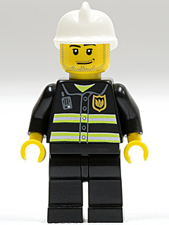 Fire, Reflective Stripes, Black Legs, White Fire Helmet, Smirk and Stu ...